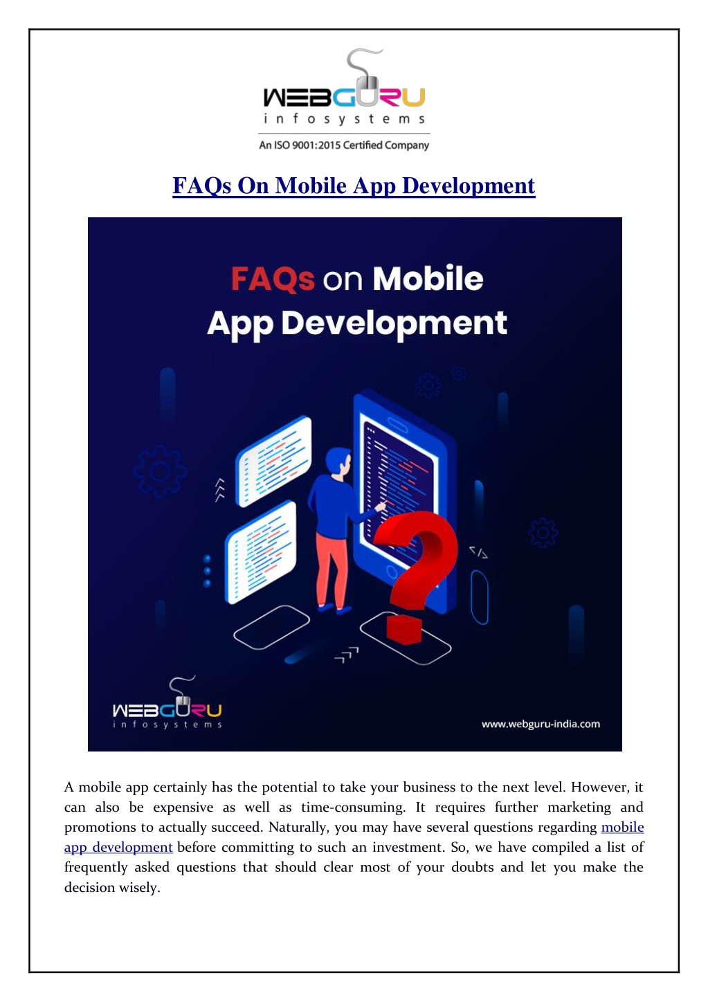PPT - FAQs On Mobile App Development PowerPoint Presentation, free ...