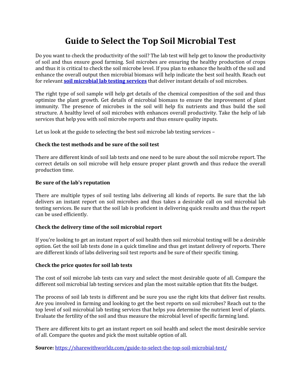 PPT - Guide to Select the Top Soil Microbial Test PowerPoint ...