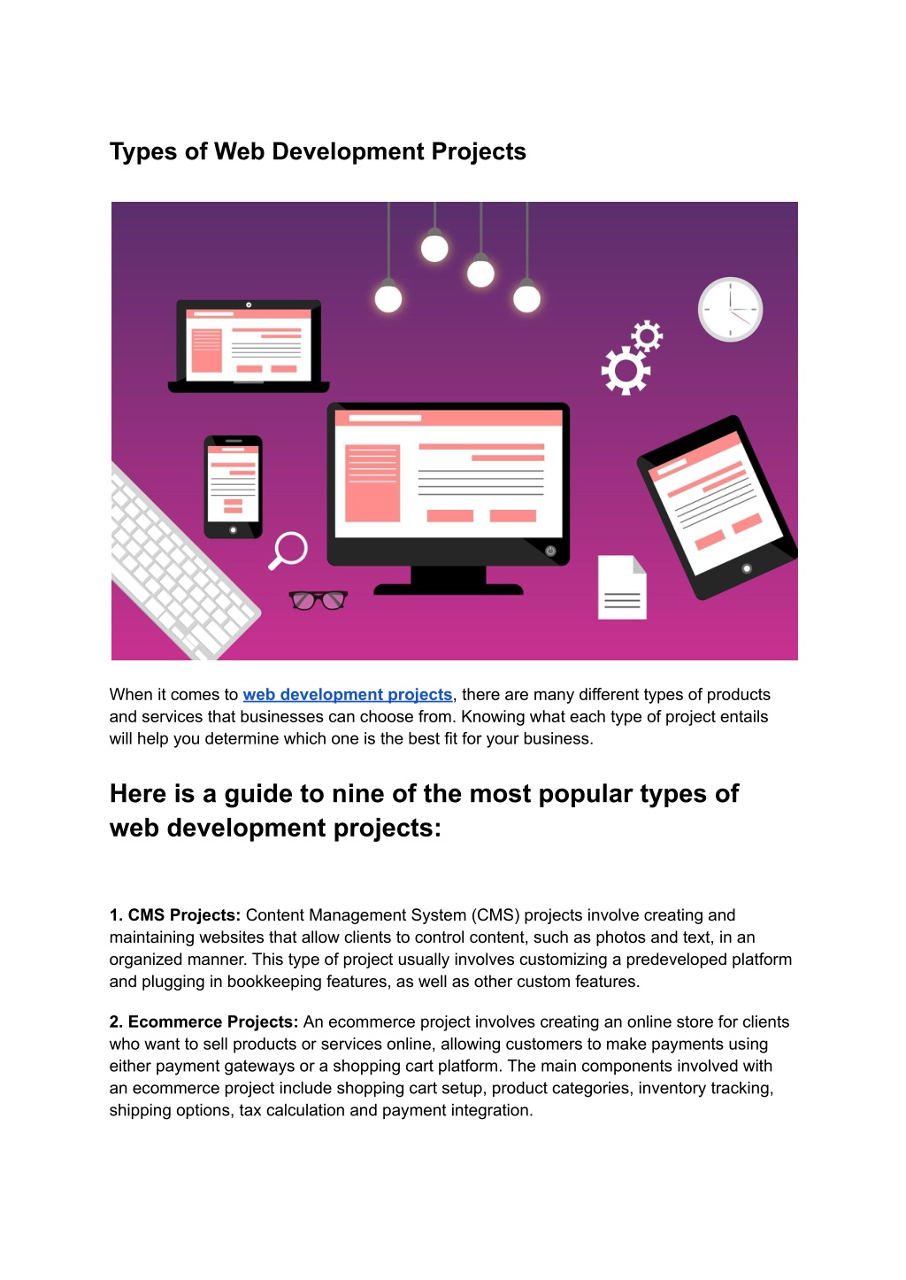 PPT - Types of Web Development Projects PowerPoint Presentation, free ...