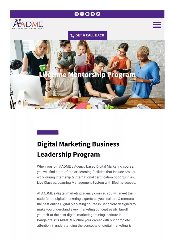 PPT - Digital Marketing Business Leadership Program PowerPoint ...
