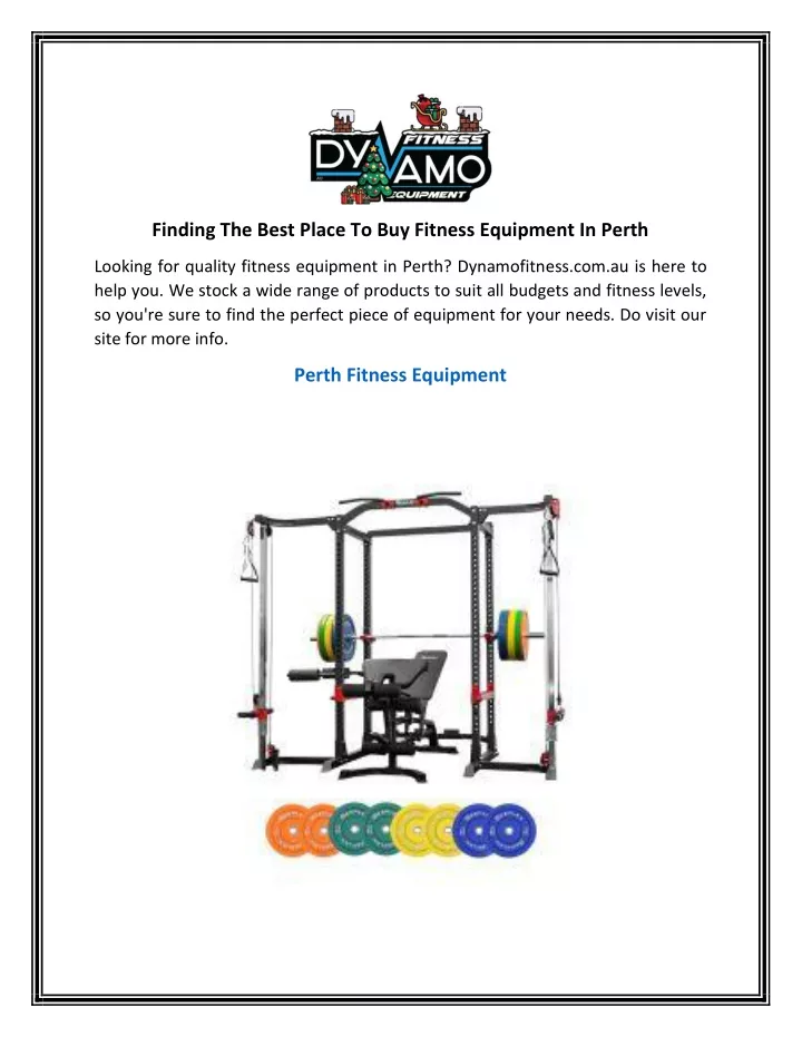 PPT - Finding The Best Place To Buy Fitness Equipment In Perth ... PPT - Finding The Best Place To Buy Fitness Equipment In Perth ...