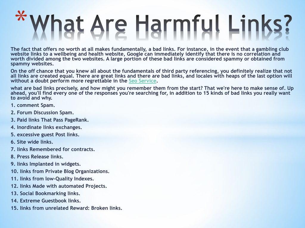 PPT - What Are Harmful Links PowerPoint Presentation, free download ...