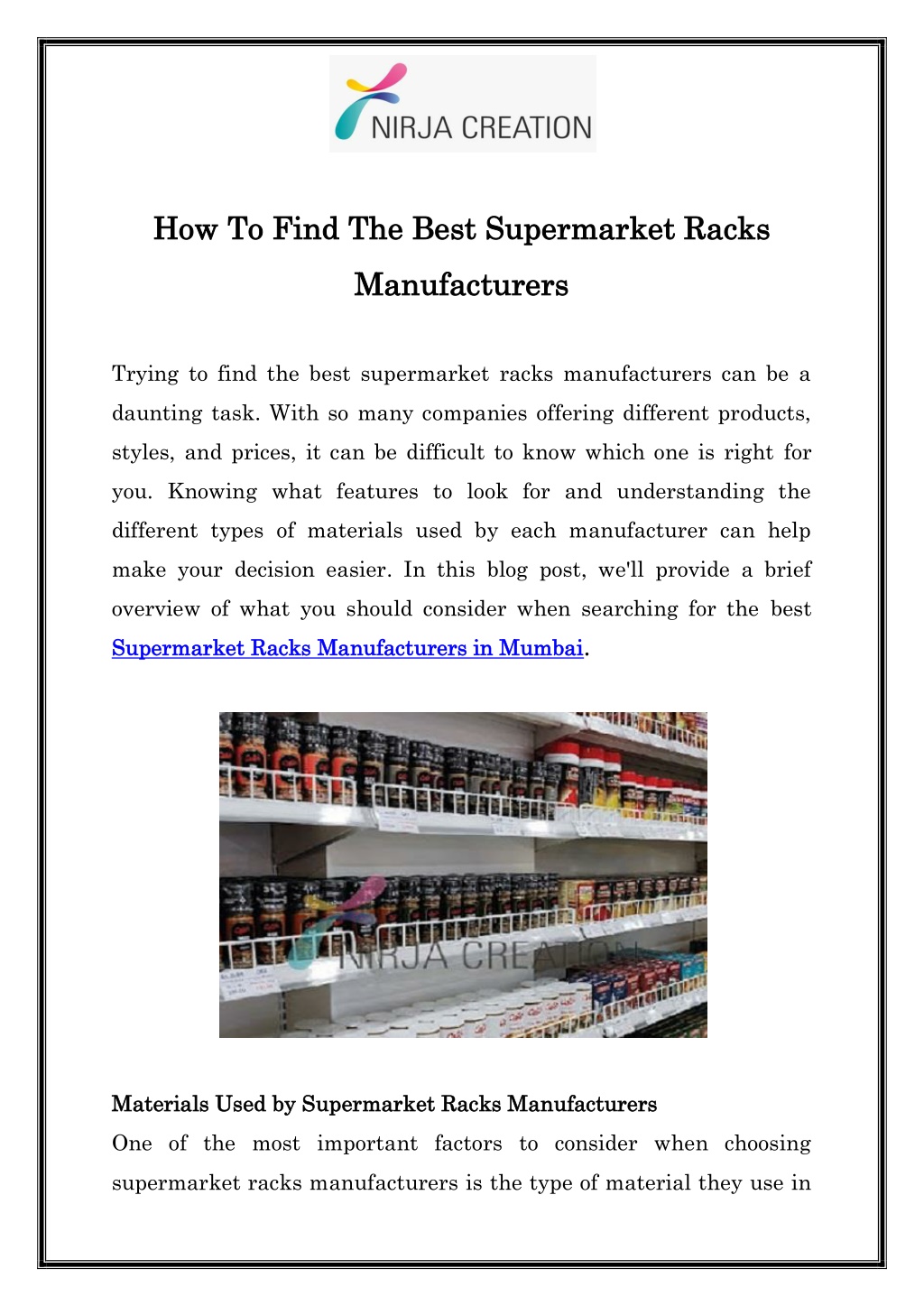 PPT - How To Find The Best Supermarket Racks Manufacturers PowerPoint ...