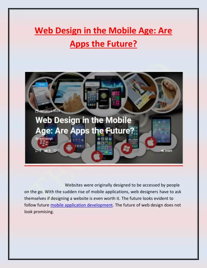 PPT - Web Design in the Mobile Age: Are Apps the Future? PowerPoint ...