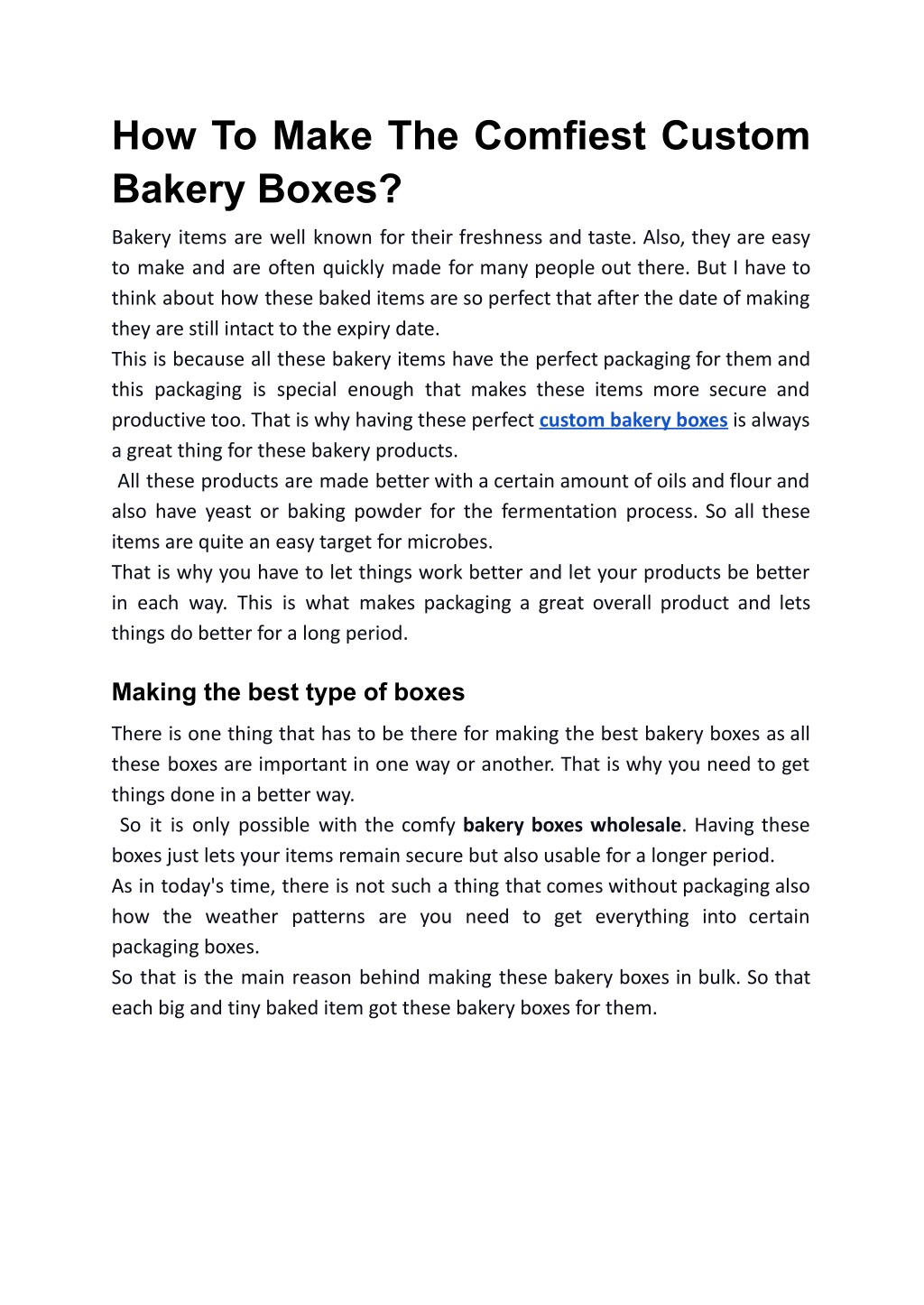 PPT - How to make the most comfy custom bakery boxes PowerPoint ...