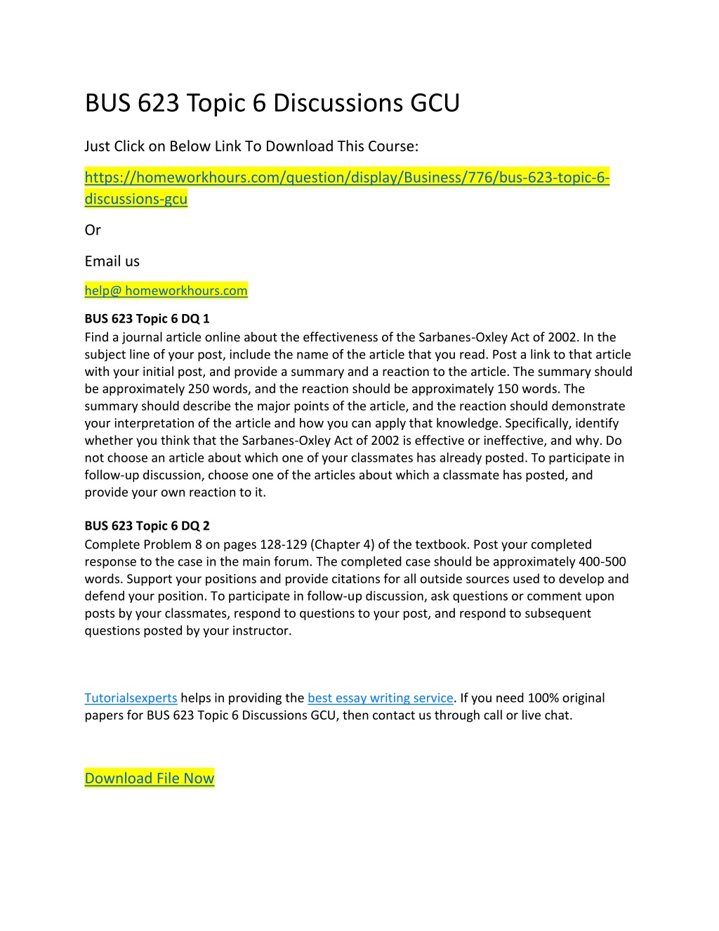 PPT - BUS 623 Topic 6 Discussions GCU PowerPoint Presentation, free ...