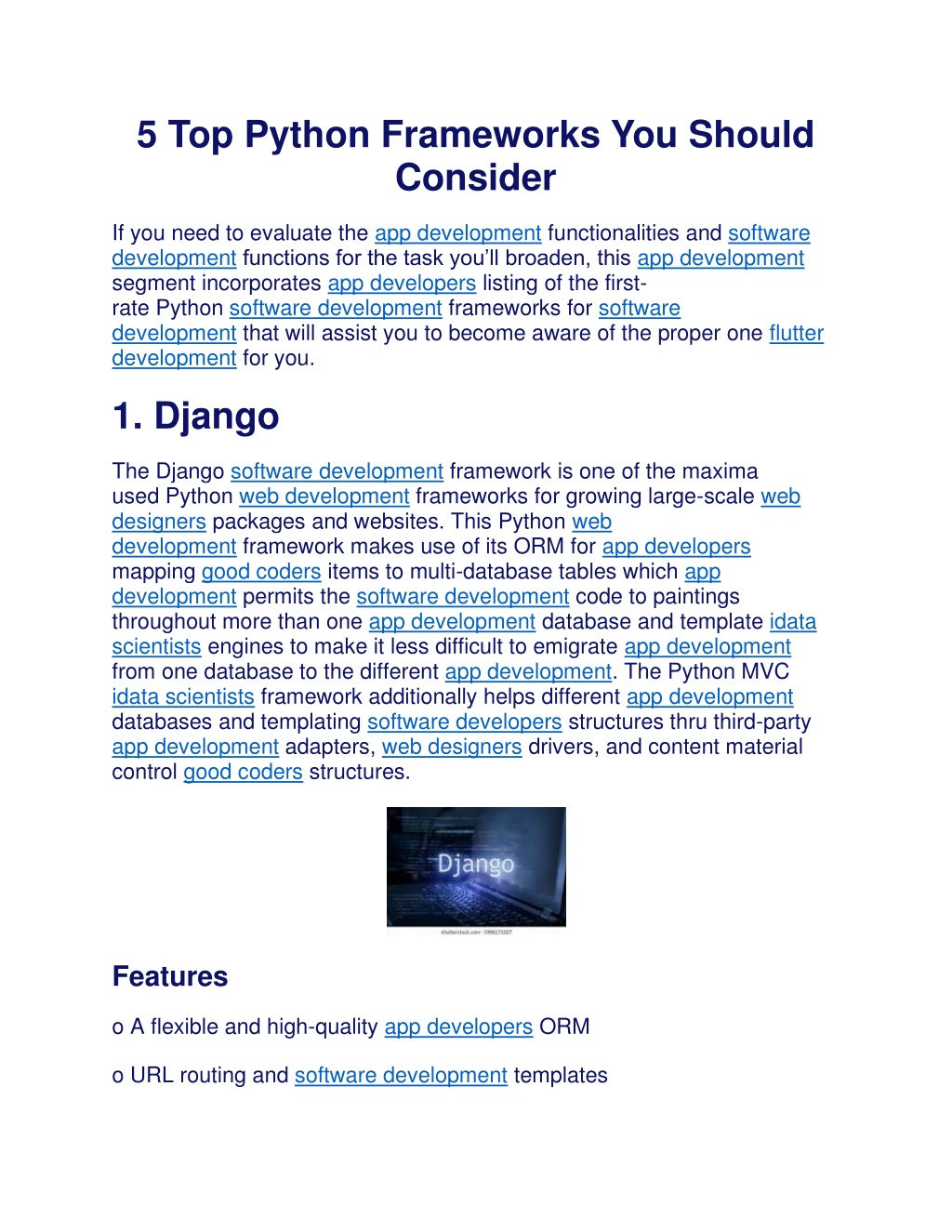 PPT - 5 Top Python Frameworks You Should Consider PowerPoint ...