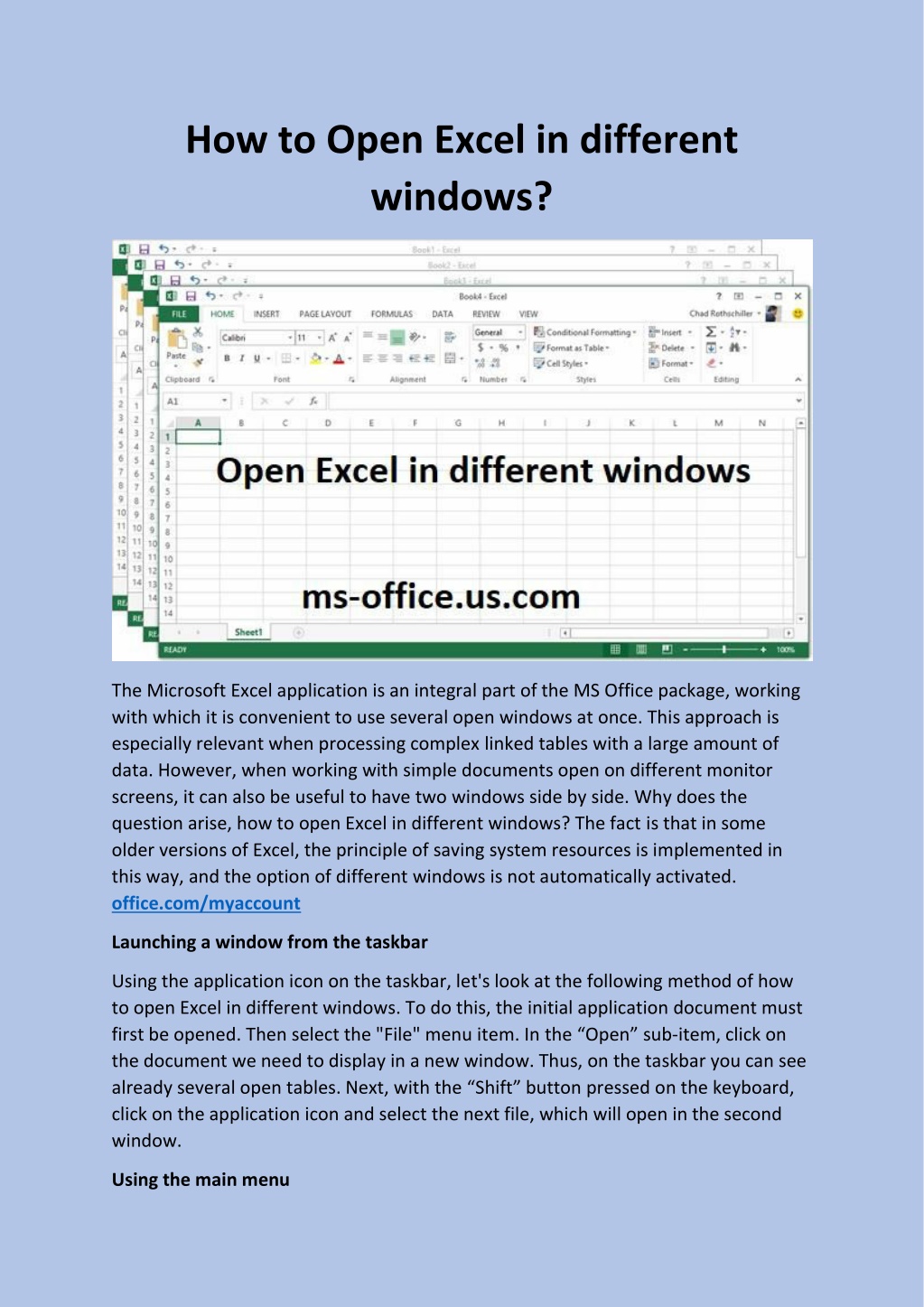 PPT - How to Open Excel in different windows PowerPoint Presentation ...