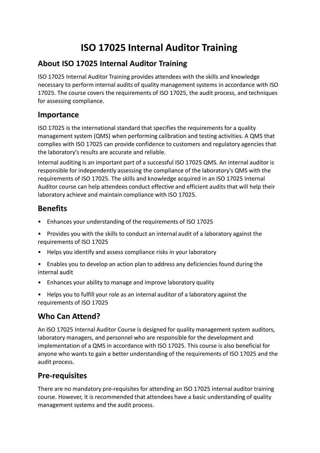 PPT - ISO-17025-Internal-Auditor-Training PowerPoint Presentation, free ...