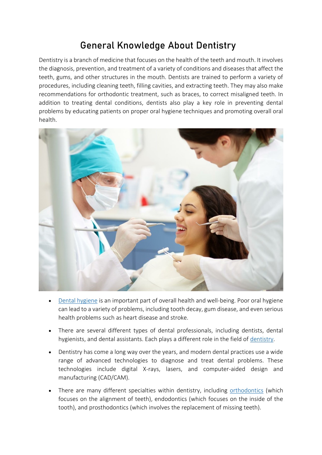 PPT - General Knowledge About Dentistry PowerPoint Presentation, free ...