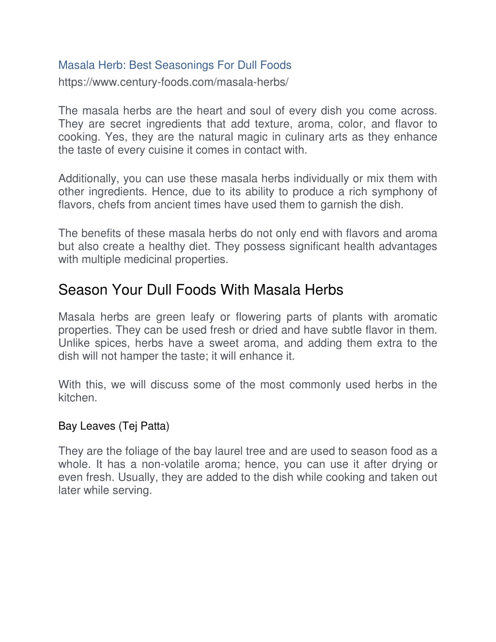 PPT - Masala Herb Best Seasonings For Dull Foods PowerPoint ...