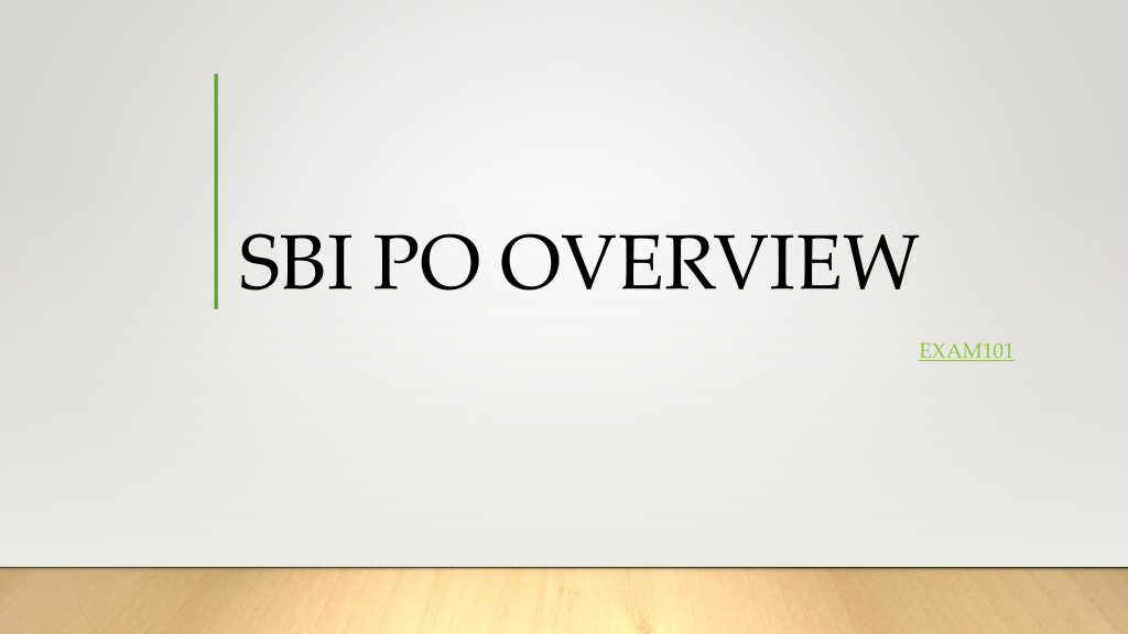PPT - SBI PO Overview PowerPoint Presentation, free download - ID:11881606