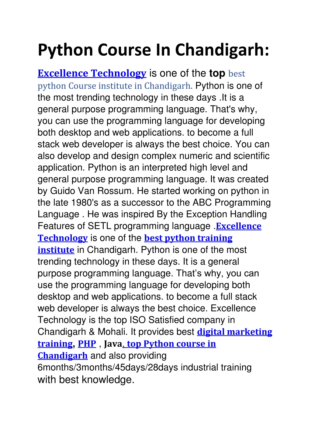 PPT - Python Course In Chandigarh PowerPoint Presentation, free download - ID:11883130