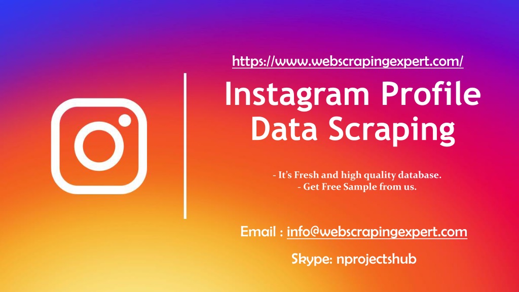 PPT - Instagram Profile Data Scraping PowerPoint Presentation, free download - ID:11885736