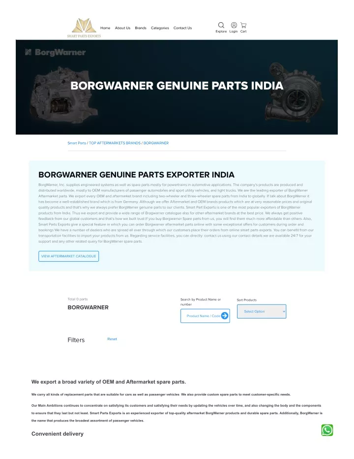 PPT - BorgWarner Genuine Parts-A Genuine Supplier For An Aftermarket spare parts PowerPoint ...