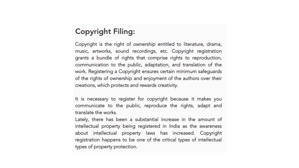 PPT - Copyright filing PowerPoint Presentation, free download - ID:11887617