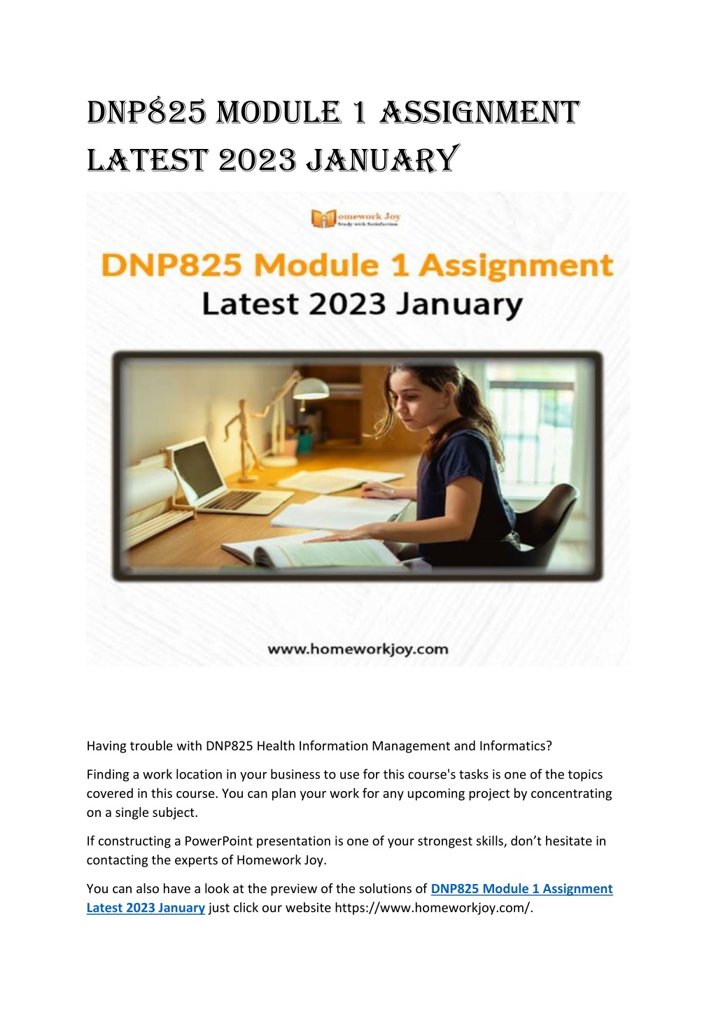 PPT - DNP825 Module 1 Assignment Latest 2023 January PowerPoint ...