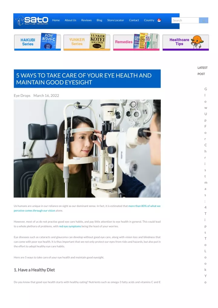 PPT - 5 Ways to take care of your eye health and Maintain good Eyesight ...