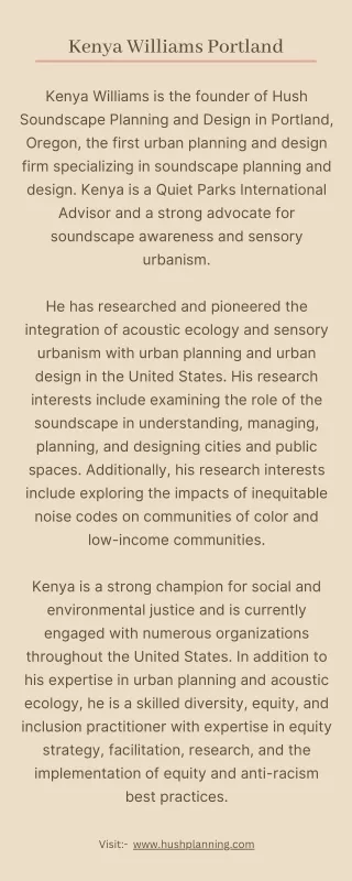 Kenya Williams Portland Online Presentations Channel
