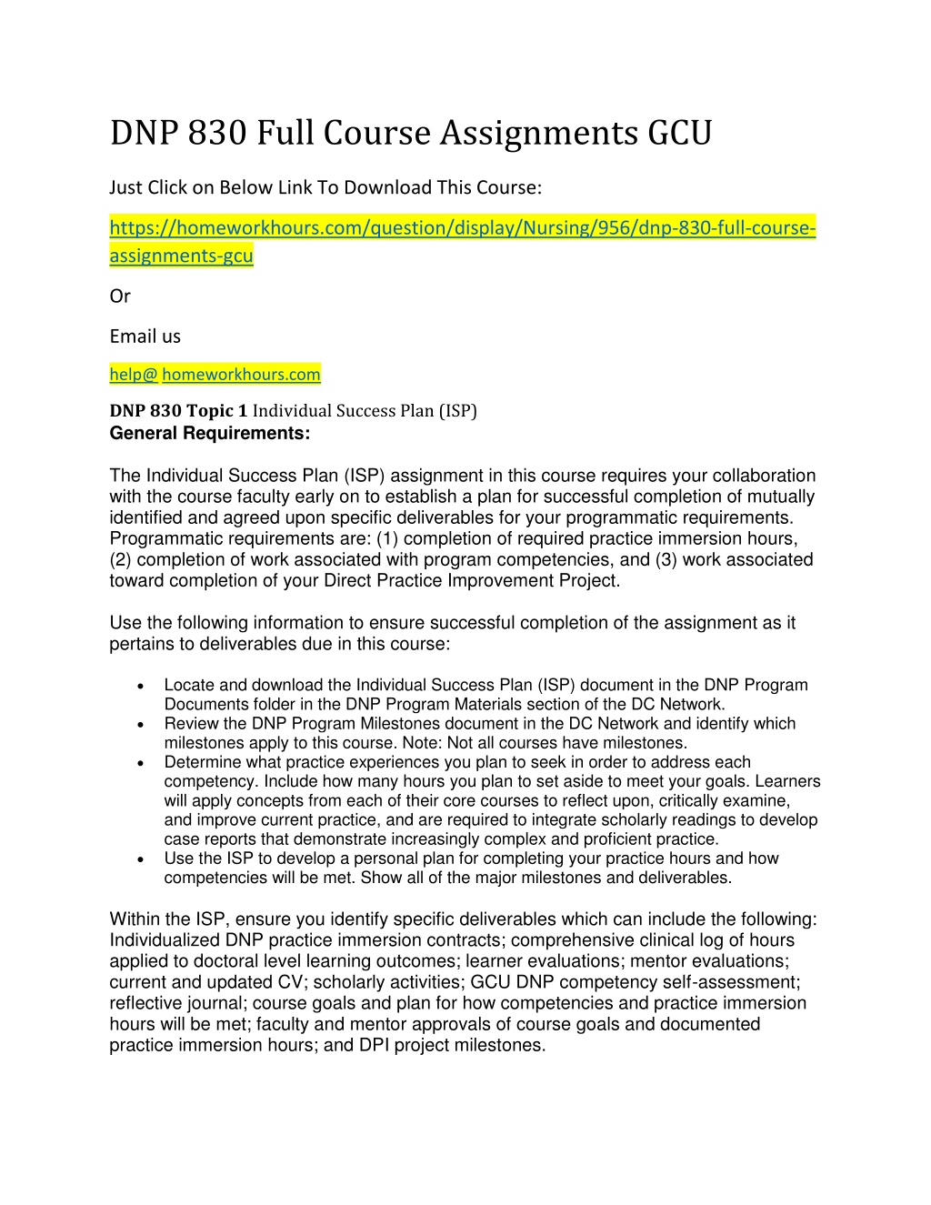 PPT - DNP 830 Full Course Assignments GCU PowerPoint Presentation, free download - ID:11894615