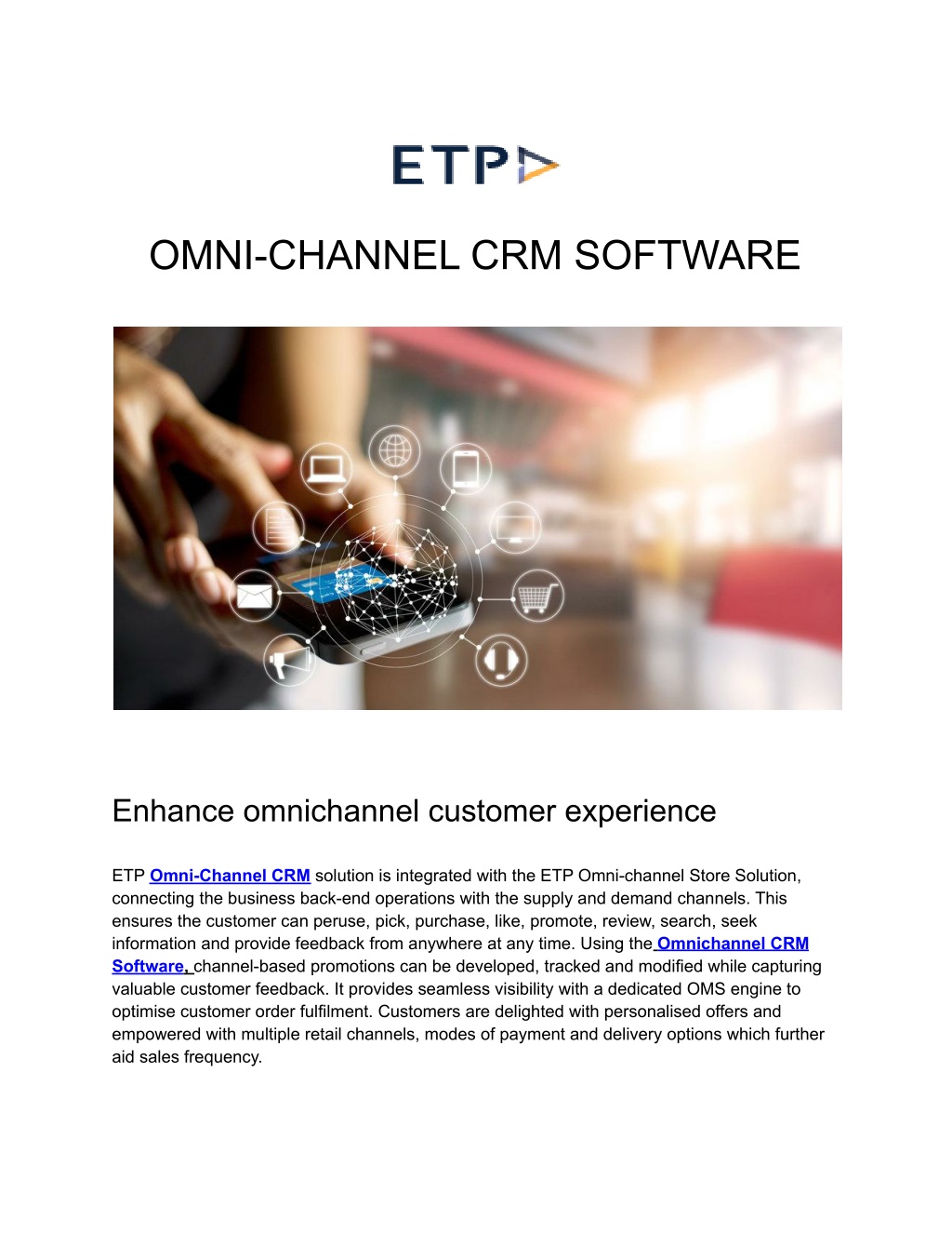 PPT - OMNI-CHANNEL CRM SOFTWARE PowerPoint Presentation, free download - ID:11894634