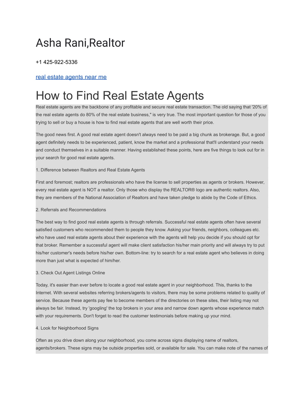PPT - Asha Rani,Realtor PowerPoint Presentation, free download - ID ...