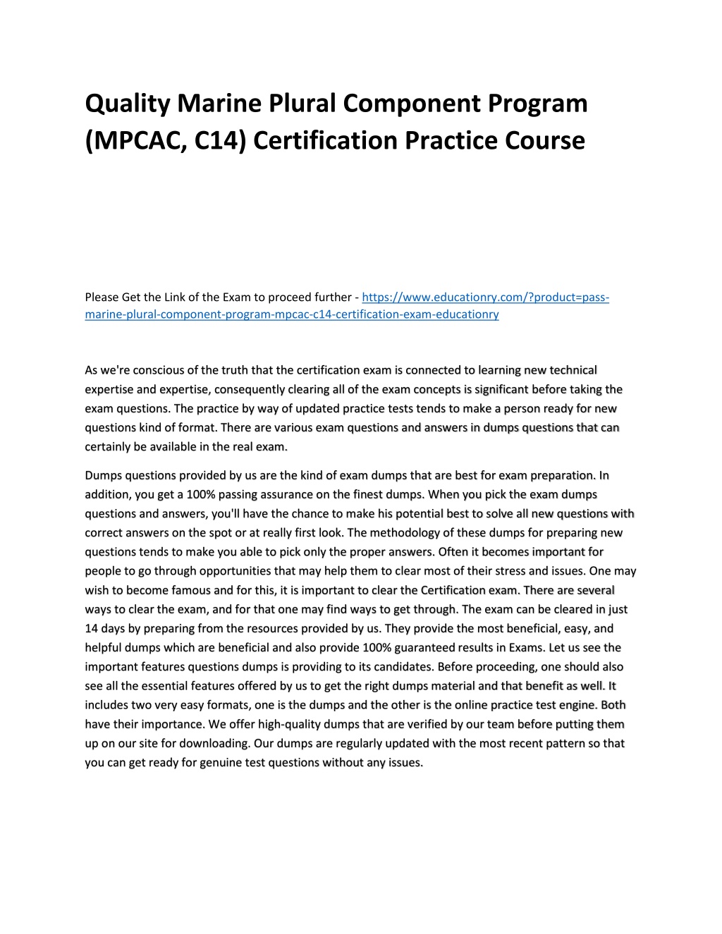 PPT - Marine Plural Component Program (MPCAC, C14) Certification ...