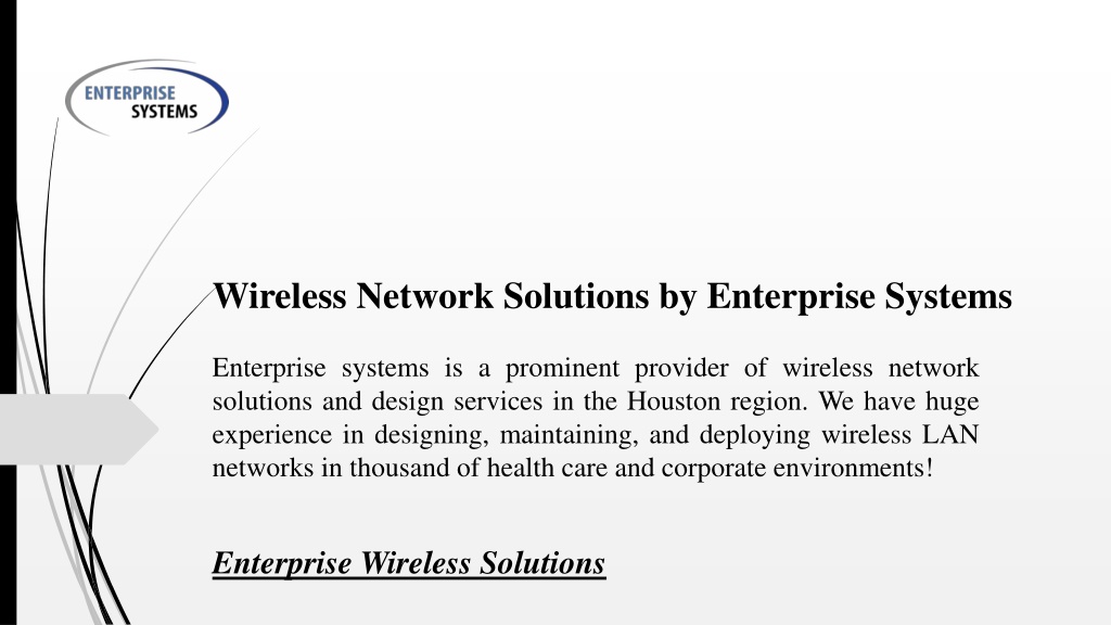PPT - Wireless Network Solutions by Enterprise Systems PowerPoint ...