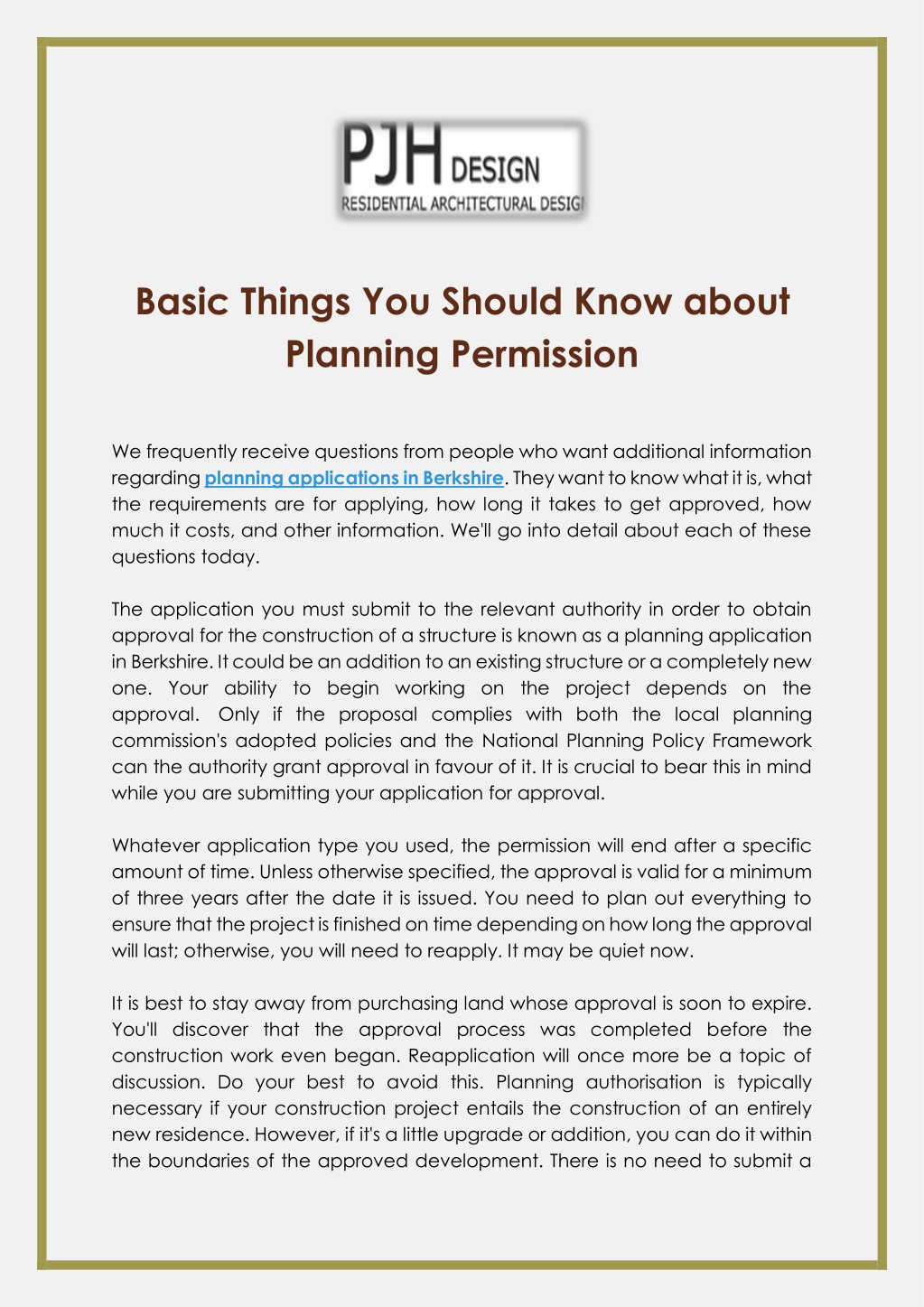 PPT - Basic Things You Should Know about Planning Permission PowerPoint ...