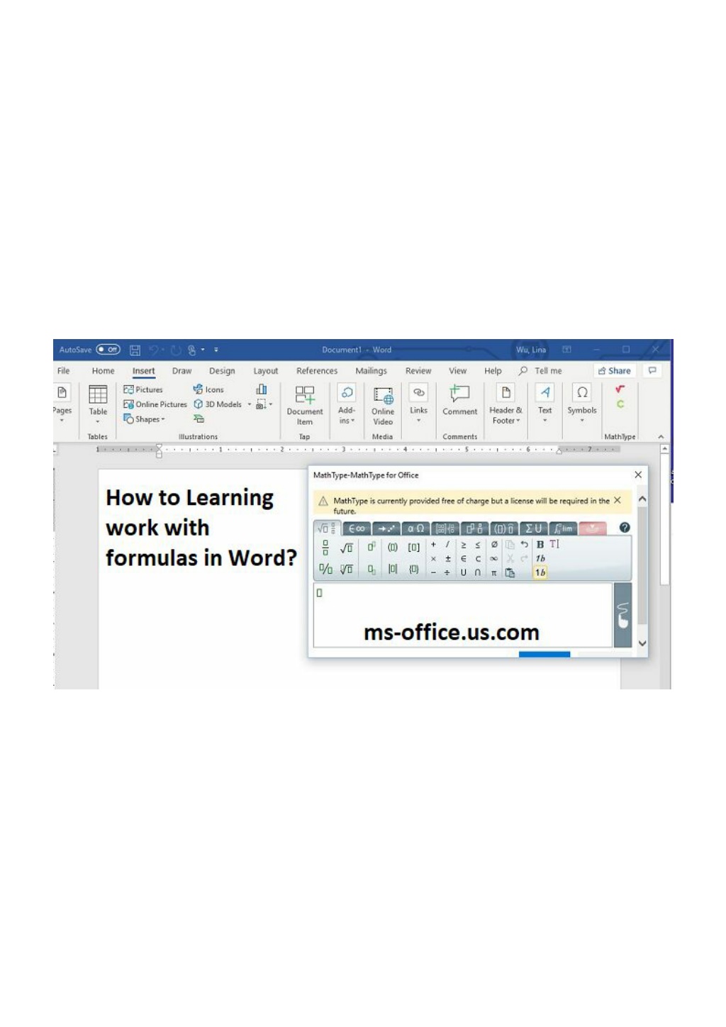 PPT - Learning to work with formulas in Word PowerPoint Presentation ...