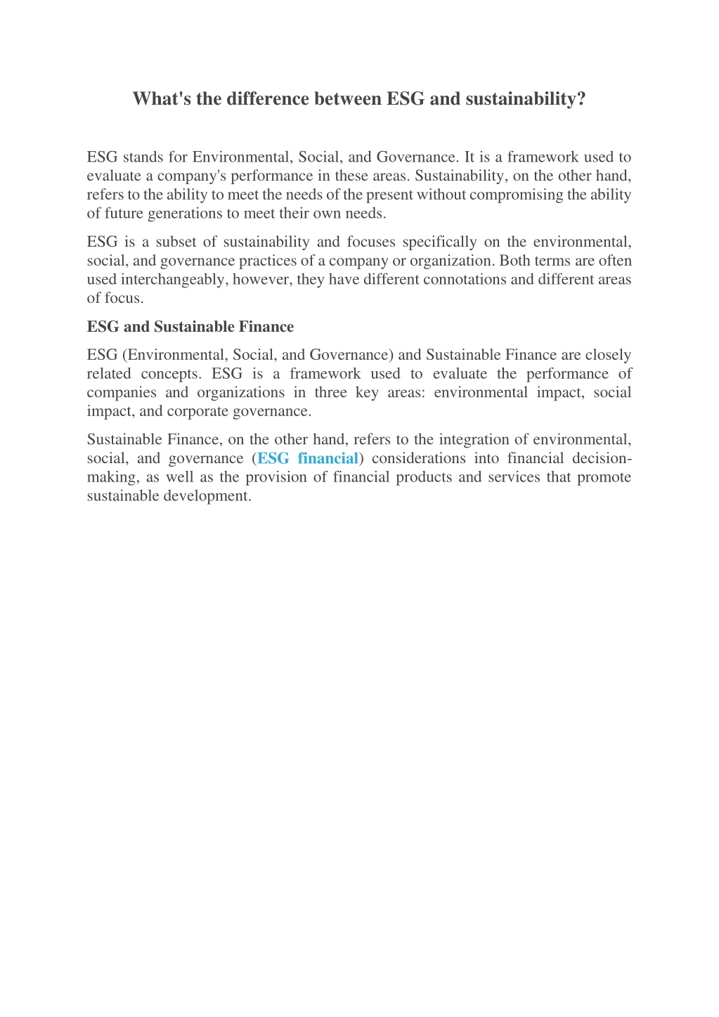 PPT - What's the difference between ESG and sustainability? PowerPoint ...