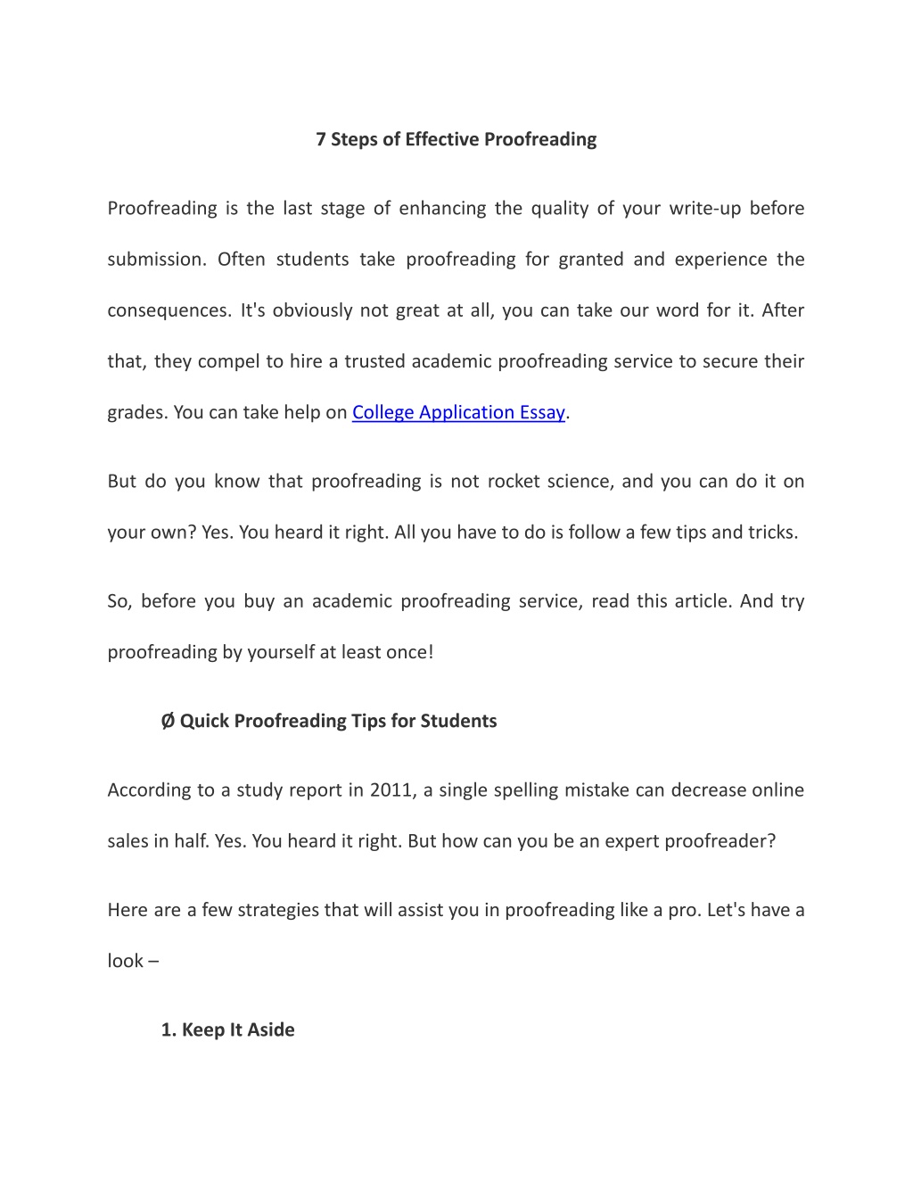 PPT - 7 Steps of Effective Proofreading PowerPoint Presentation, free ...