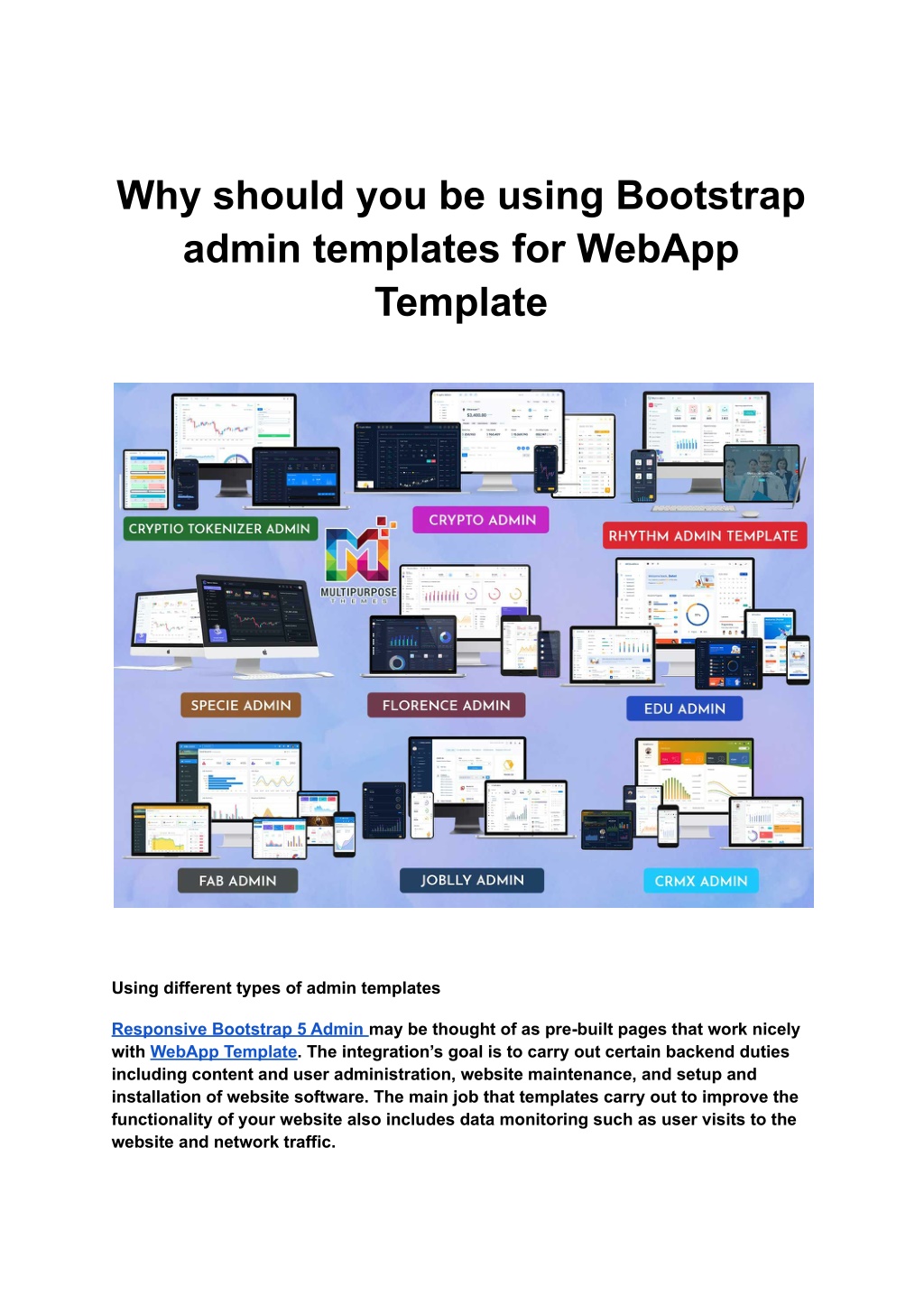 PPT - Why should you be using Bootstrap admin templates for WebApp ...