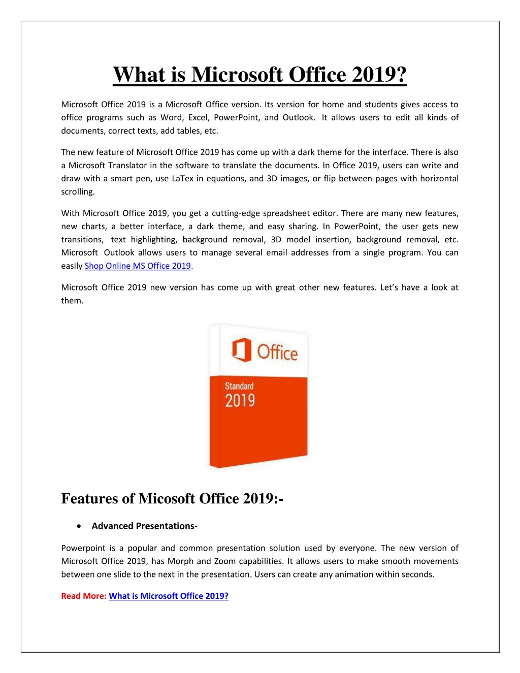 PPT - What is Microsoft Office 2019 PowerPoint Presentation, free ...