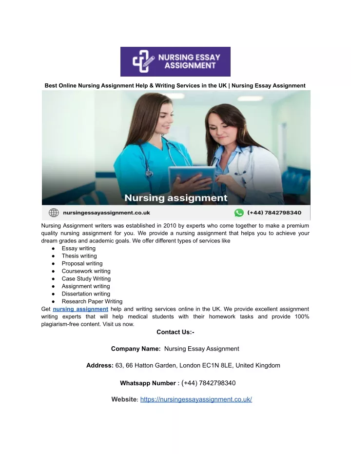 PPT - Best Online Nursing Assignment Help & Writing Services in the UK _ Nursing Essay ...
