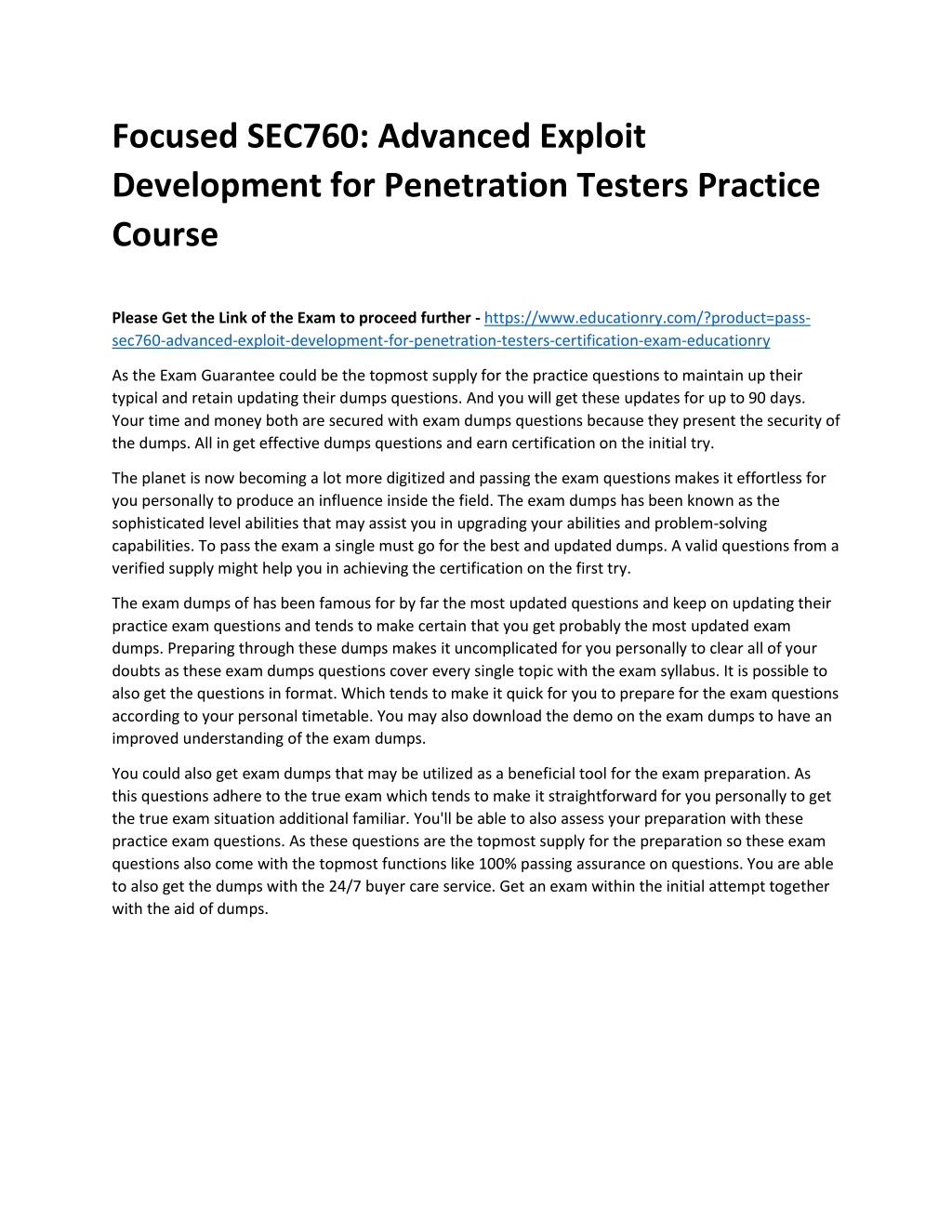 PPT - SEC760: Advanced Exploit Development for Penetration Testers ...