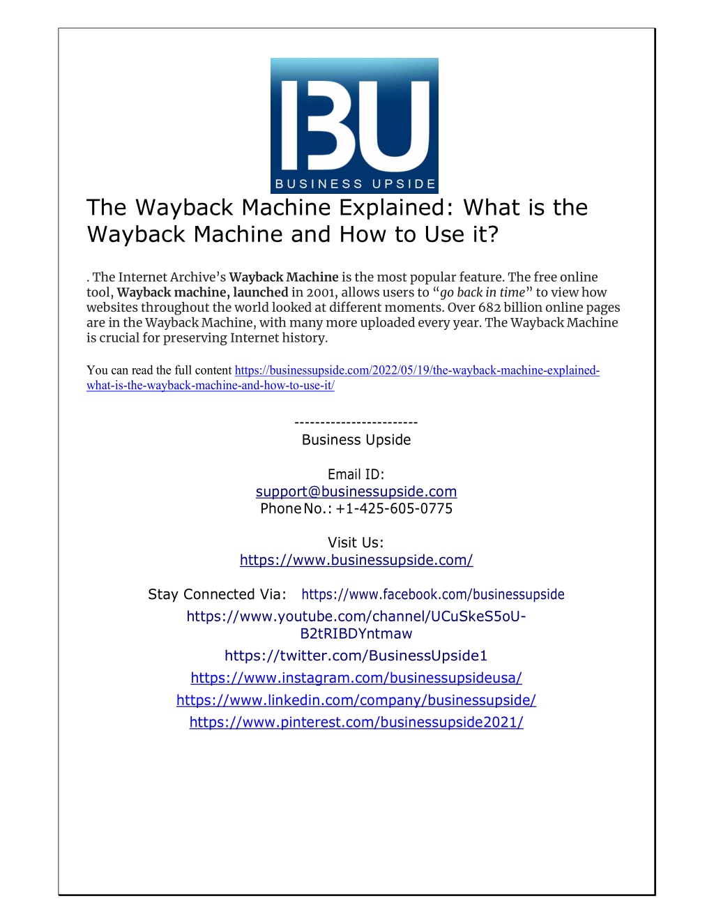 PPT - The Wayback Machine Explained What is the Wayback Machine and How to Use it (1) PowerPoint ...