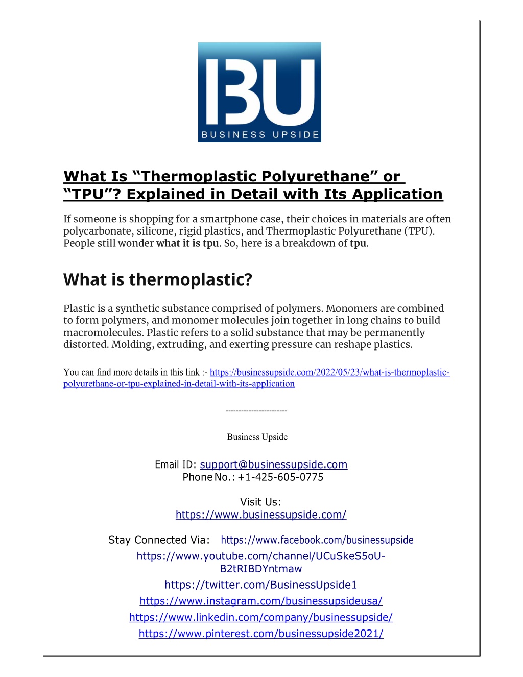 PPT - What Is Thermoplastic Polyurethane or TPU Explained in Detail with Its Application ...