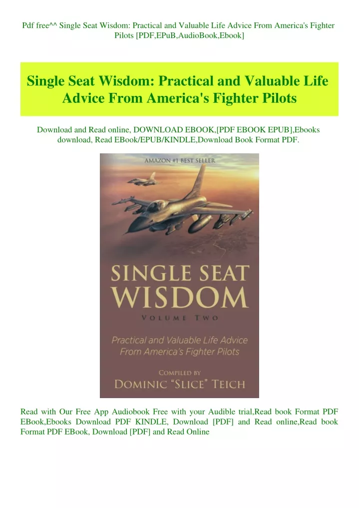 PPT - Pdf free^^ Single Seat Wisdom Practical and Valuable Life Advice ...