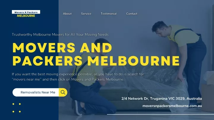PPT - Movers and Packers Melbourne - Trustworthy Melbourne Movers for ...