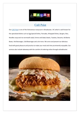 PPT - Up to 10% offer at Cafe Palat Breakwater- Order Now!! PowerPoint ...