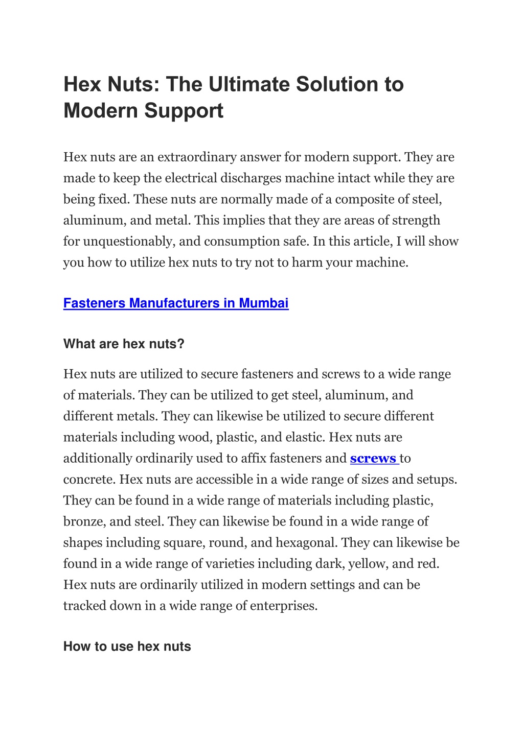 PPT - Hex Nuts The Ultimate Solution to Modern Support PowerPoint Presentation - ID:11906084