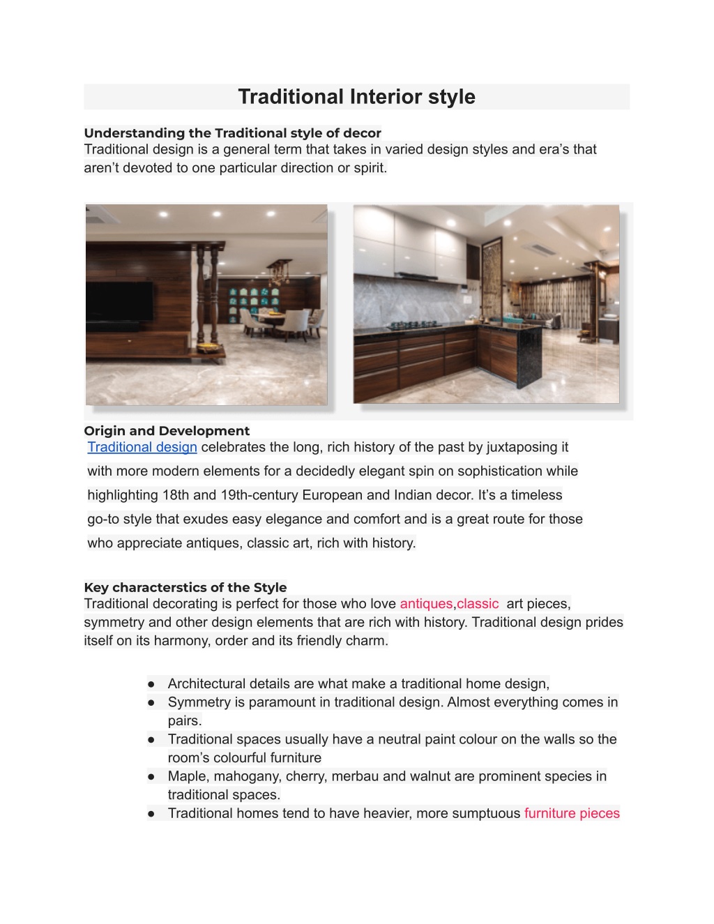 PPT - Traditional Interior style PowerPoint Presentation, free download ...