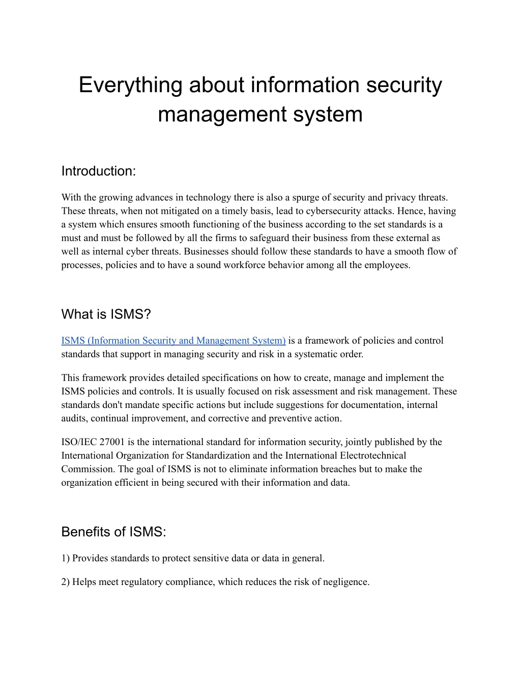 PPT - Everything about information security management system ...