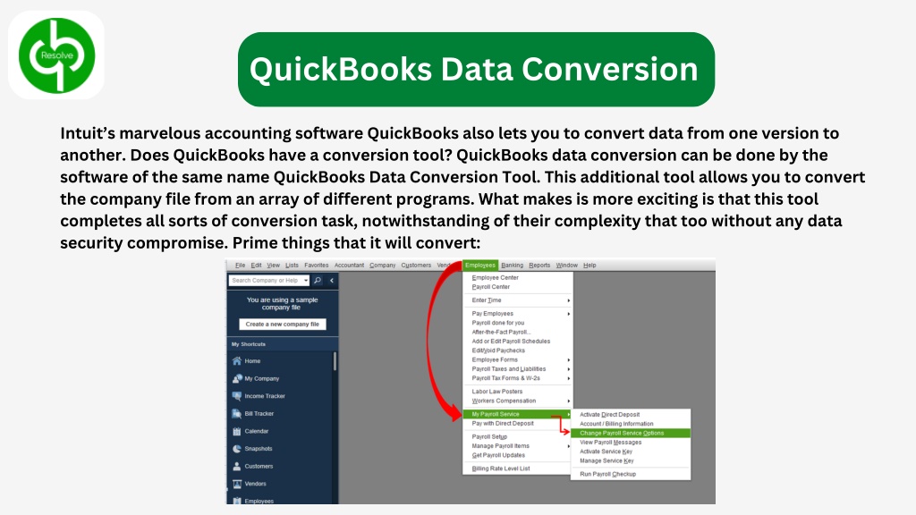 PPT - QuickBooks Data Conversion PowerPoint Presentation, free download ...