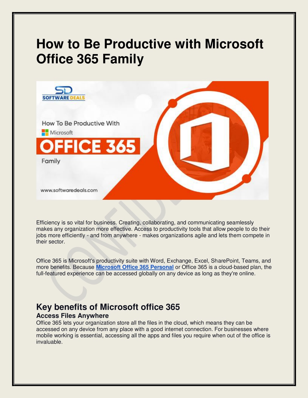 PPT - How To Be Productive With Microsoft Office 365 Family PowerPoint Presentation - ID:11909967
