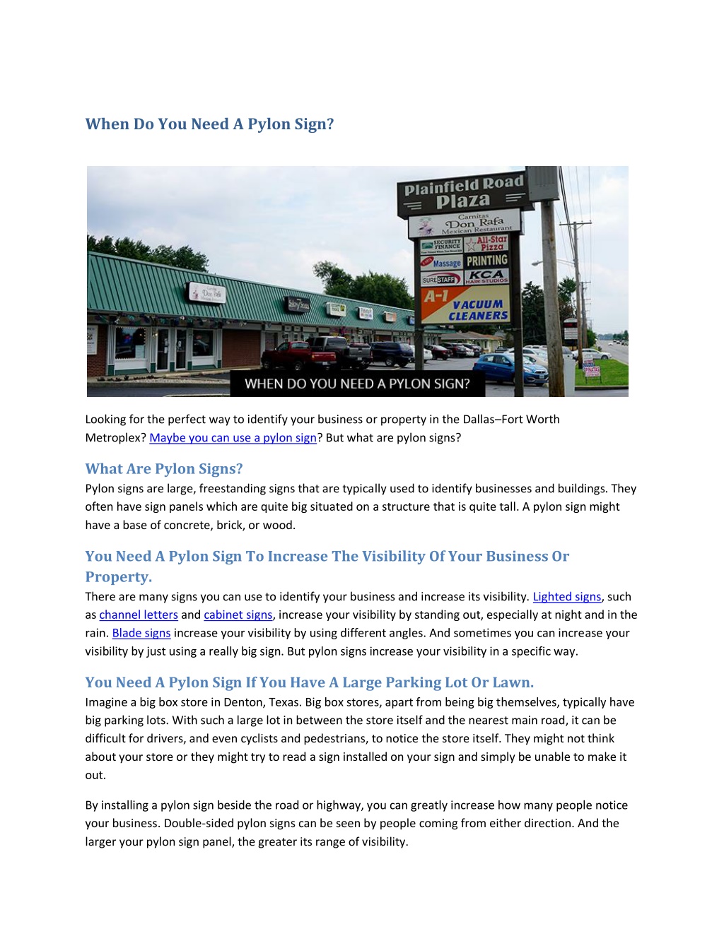 PPT - When Do You Need A Pylon Sign PowerPoint Presentation, free ...