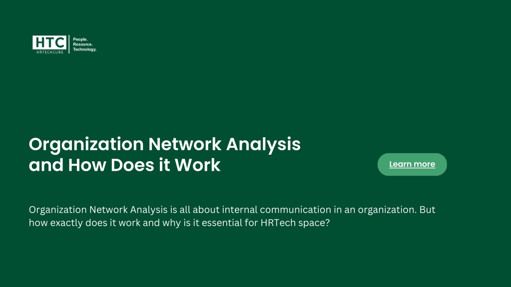 PPT - Organization Network Analysis and How Does it Work PowerPoint ...