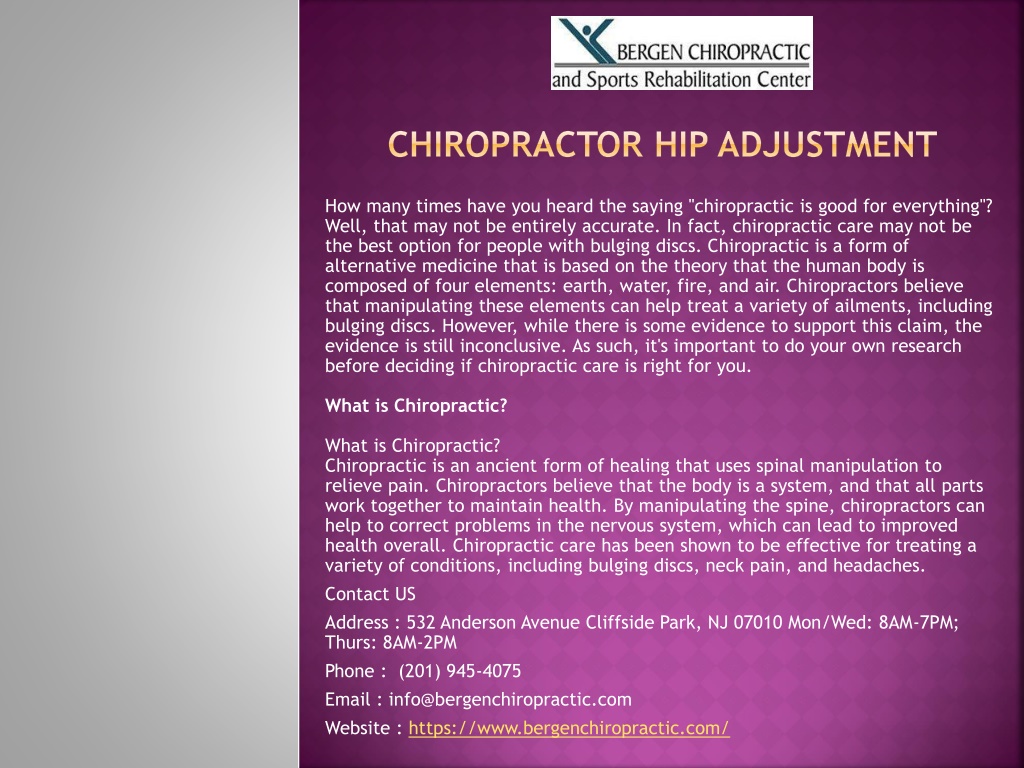 PPT - Chiropractor Hip Adjustment PowerPoint Presentation, free download - ID:11913564