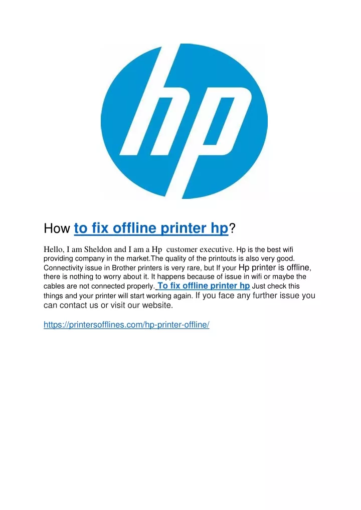 PPT - How to fix offline printer hp? PowerPoint Presentation, free ... PPT - How to fix offline printer hp? PowerPoint Presentation, free ...
